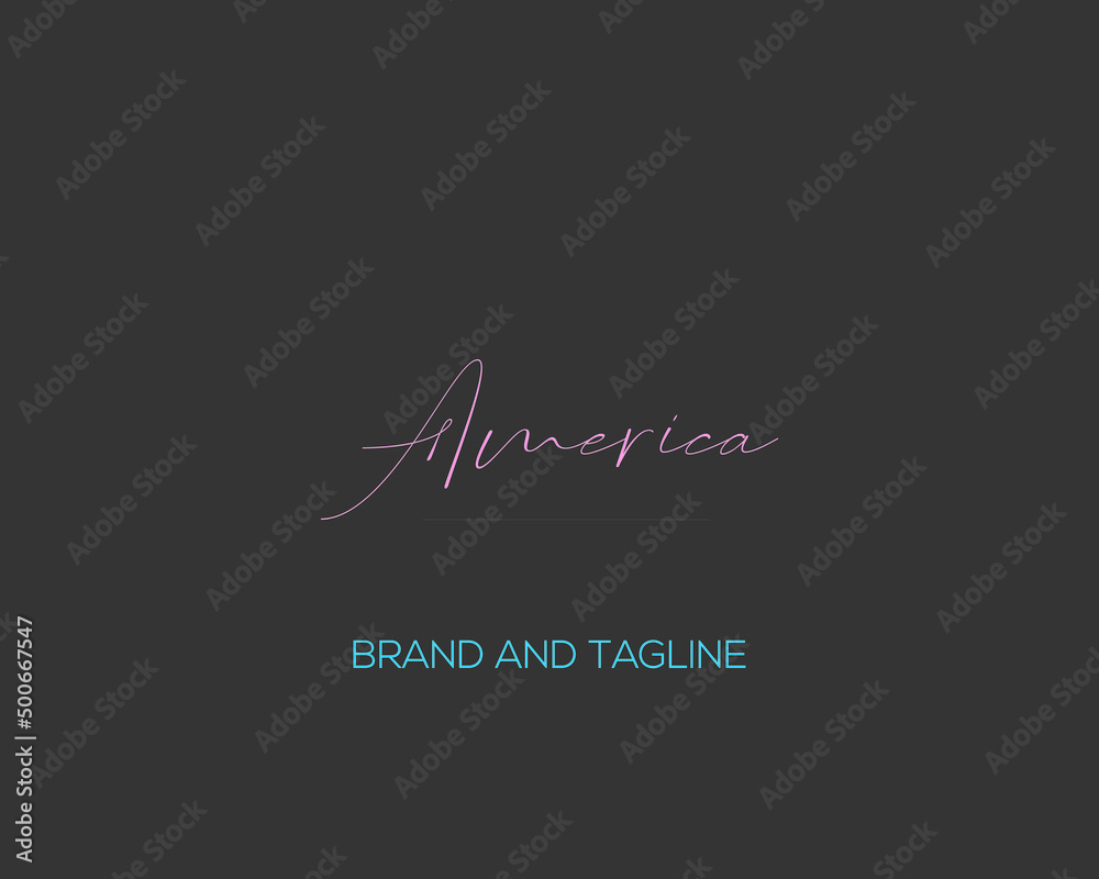 America text effect template design use for business brand and logo ...
