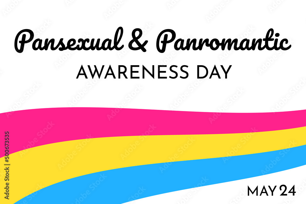 Pansexual Panromantic Awareness Day on 24 May - horizontal vector ...