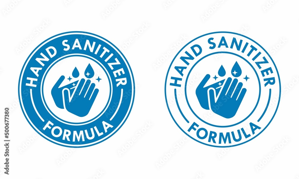 Hand sanitizer logo template illustration Stock Vector | Adobe Stock