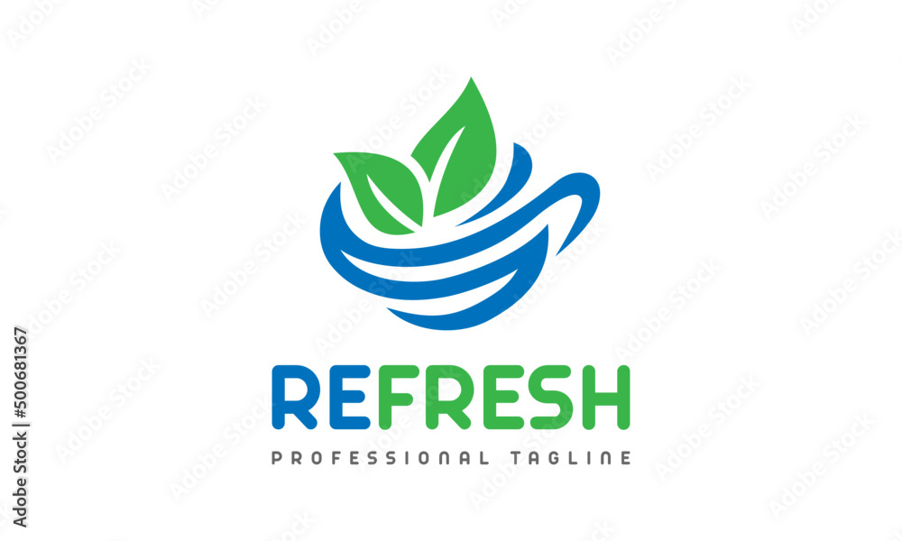 Refresh Food Drink Juice Coffee Logo Design vector icon symbol ...