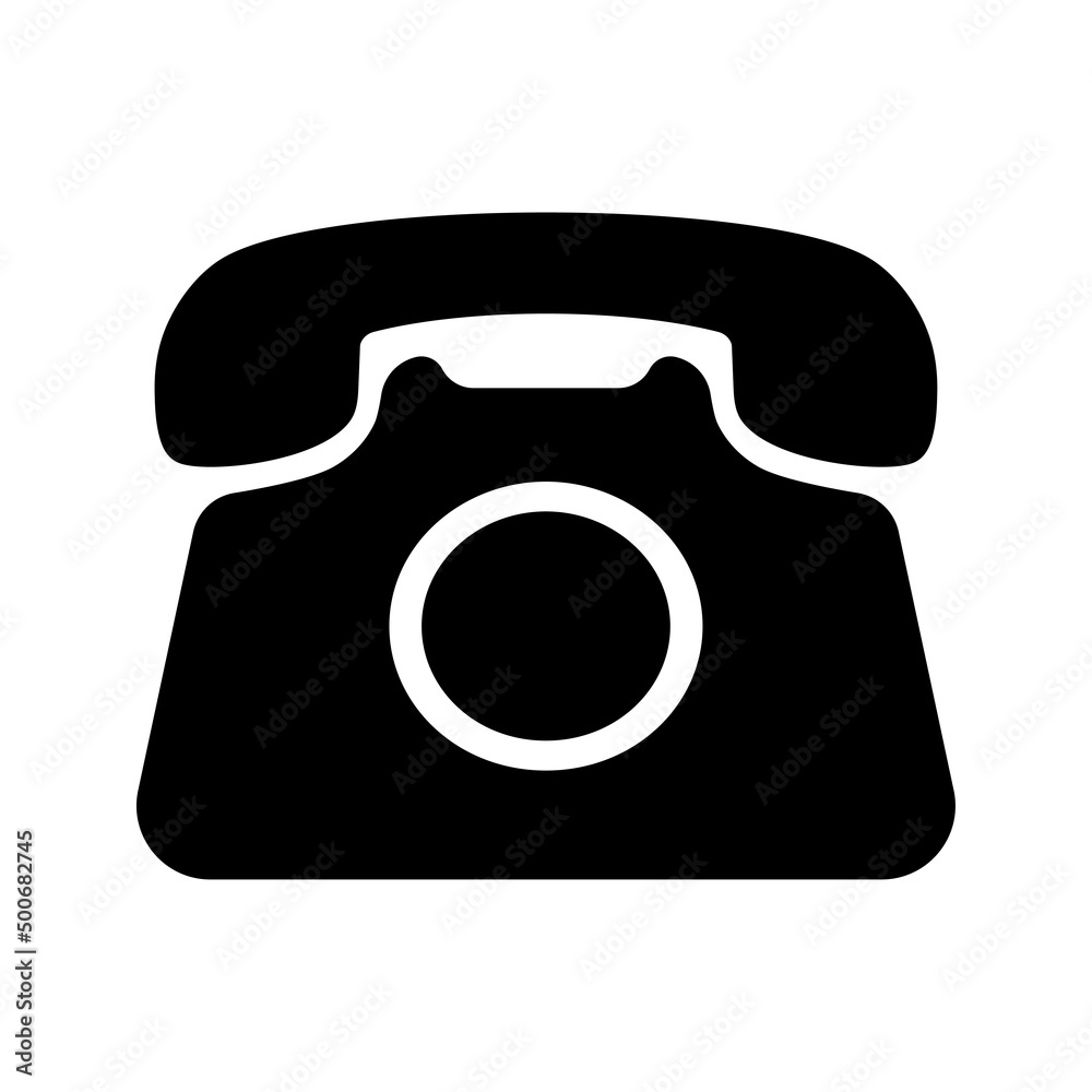 Retro phone icon. Vintage telephone. Vector illustration Stock Vector ...