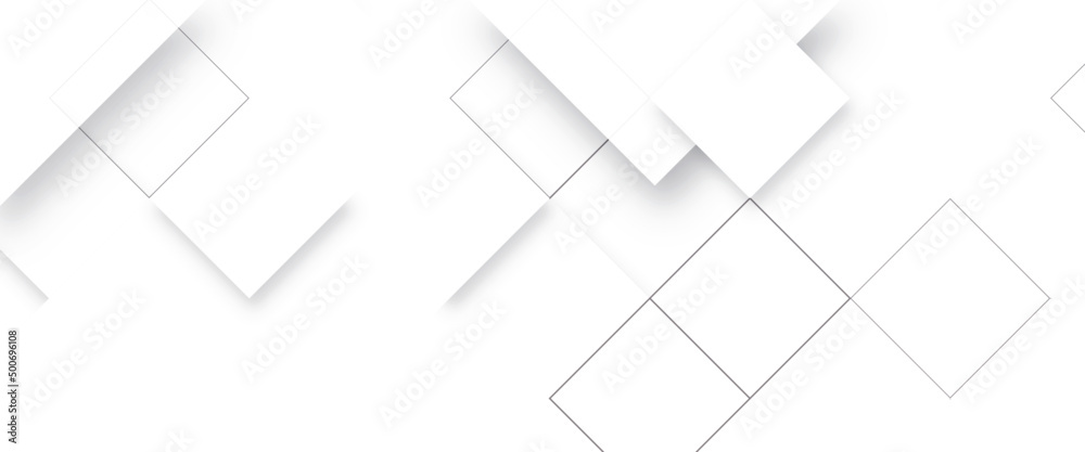 abstract white square background with pattern, layered geometric ...