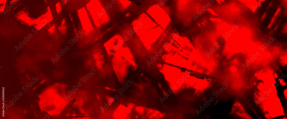 abstract splash grunge red background. Old scratched bright red paint ...