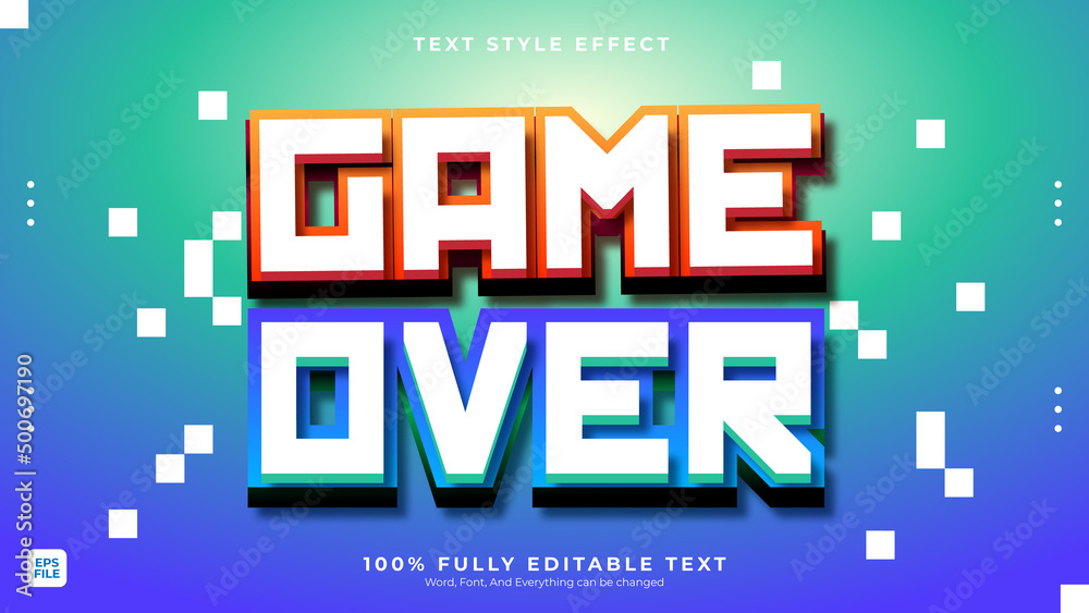Text effect game theme vector text style trendy Premium Vector Stock ...