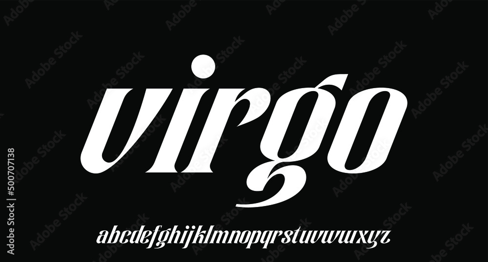 virgo. the luxury and elegant font glamour style Stock Vector | Adobe Stock