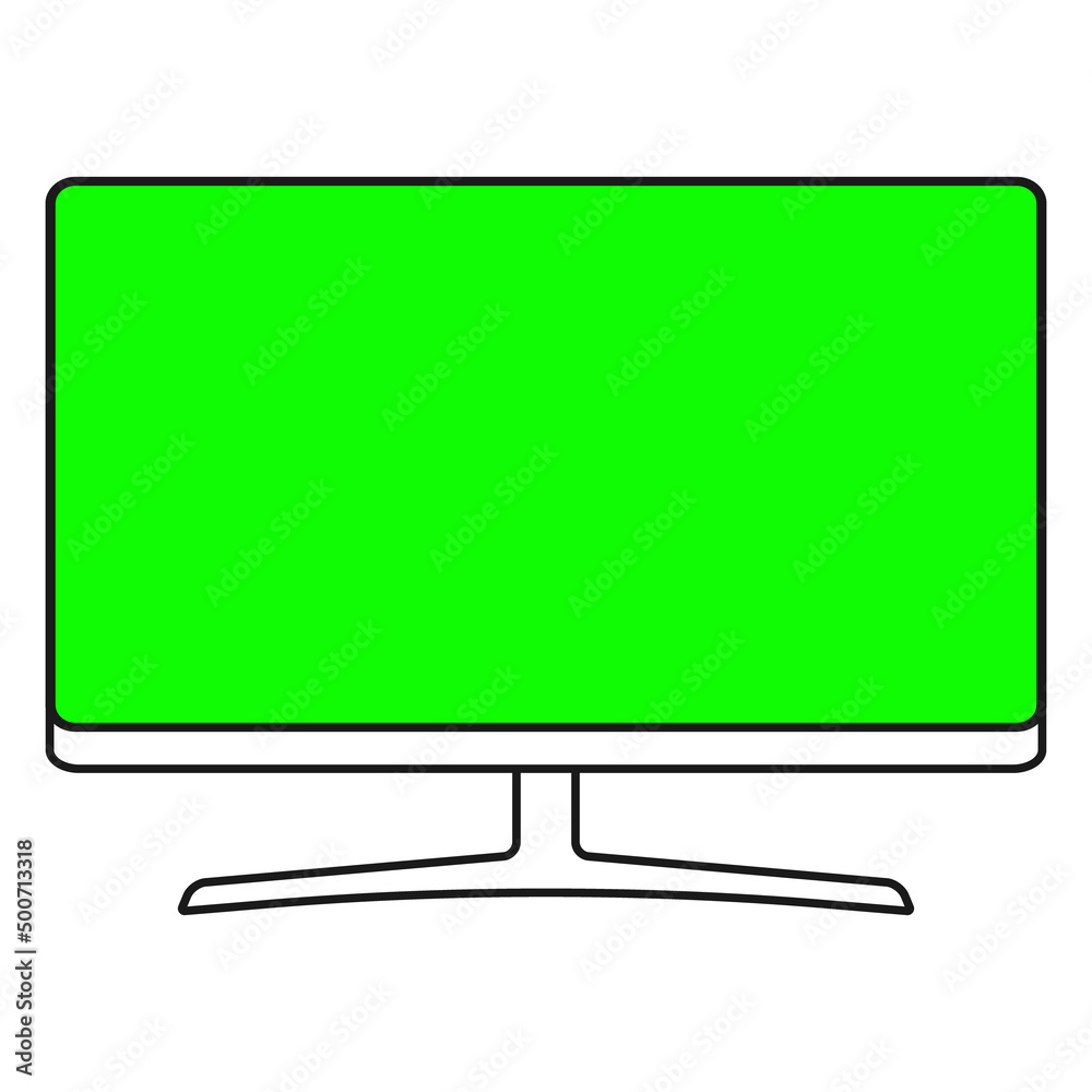 Green screen blank background, empty digital video template mockup ...