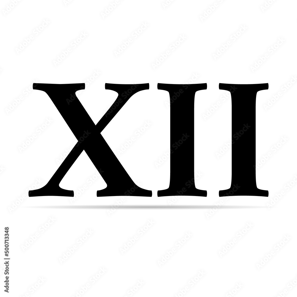 Roman numeral number icon, letter typography style sign, mathematics ...