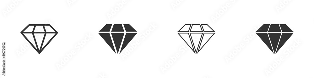 Diamond icons set. Brilliant symbol. Vector illustration. Stock Vector ...