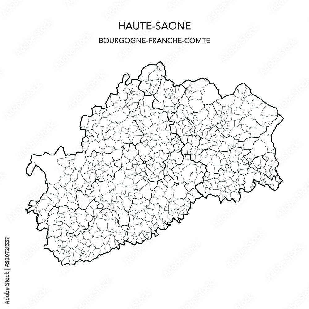 Vector Map of the Geopolitical Subdivisions of The Département De La ...
