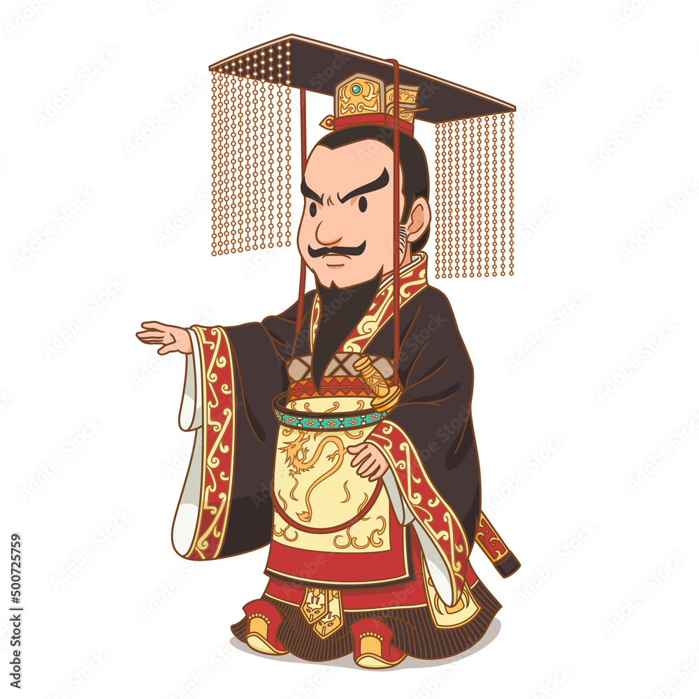 Cartoon Character of Chinese Emperor, Qin Shi Huang. Stock Vector ... Cartoon Character of Chinese Emperor, Qin Shi Huang. Stock Vector ...