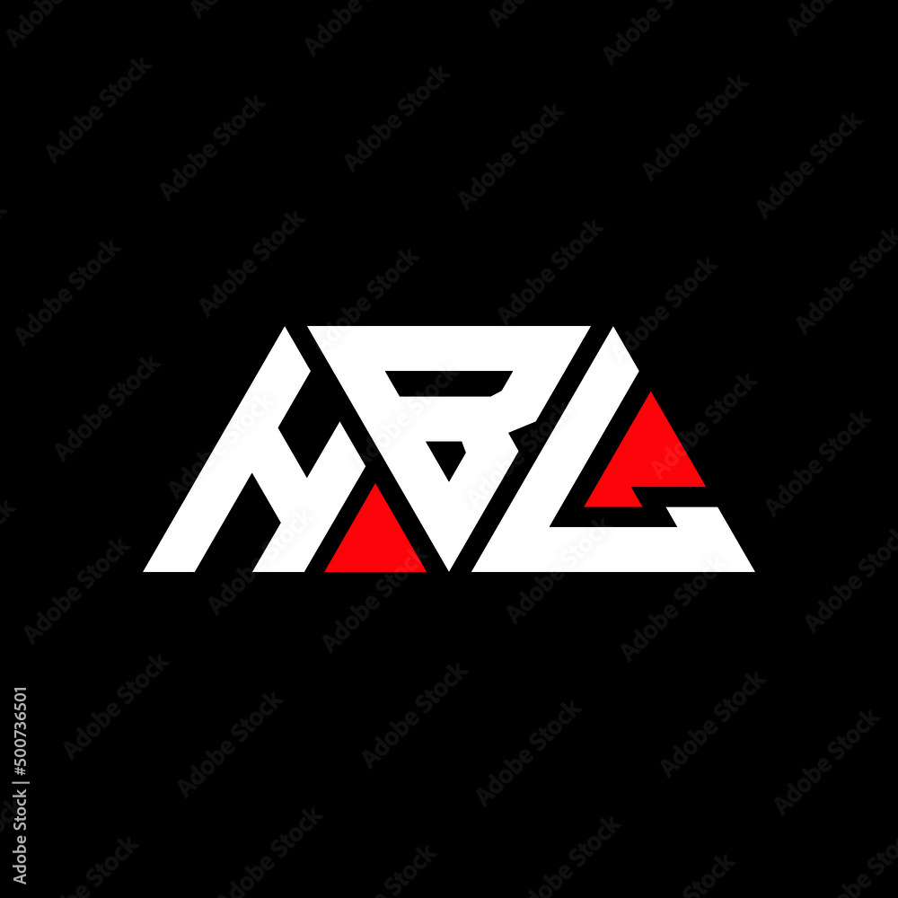 HBL triangle letter logo design with triangle shape. HBL triangle logo ...