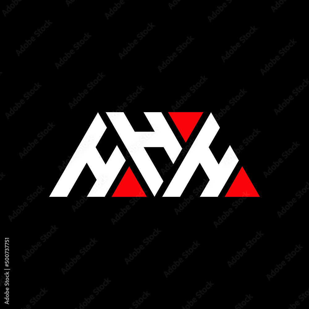 HHH triangle letter logo design with triangle shape. HHH triangle logo ...