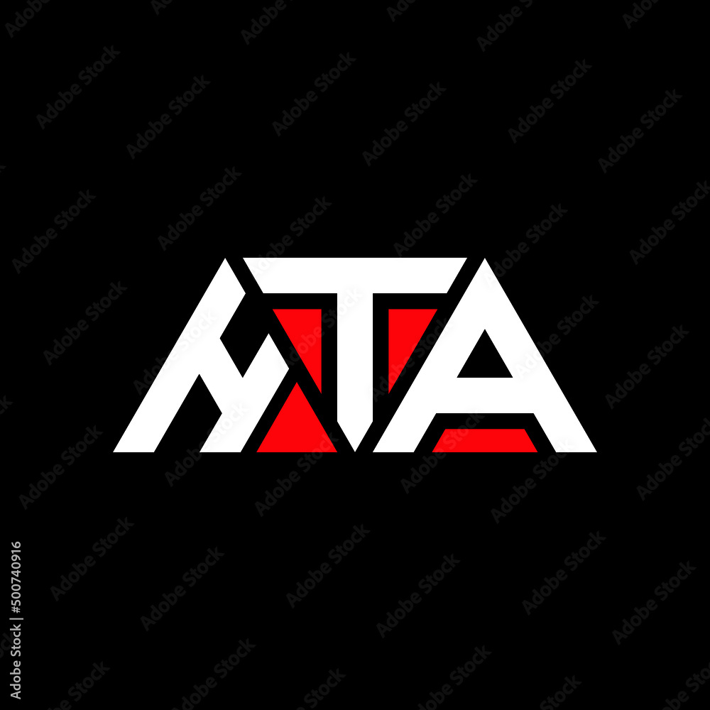 HTA triangle letter logo design with triangle shape. HTA triangle logo ...