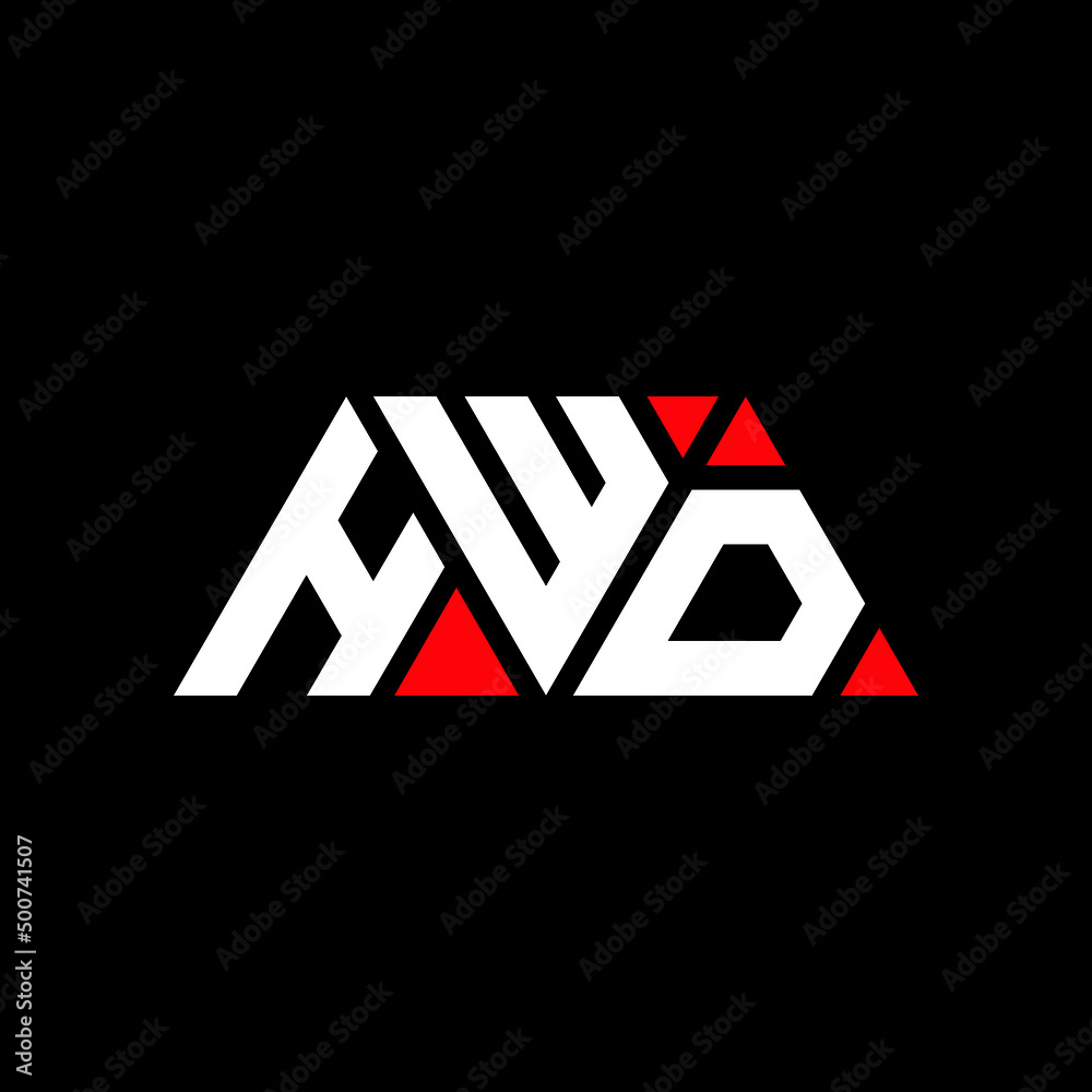 HWD triangle letter logo design with triangle shape. HWD triangle logo ...