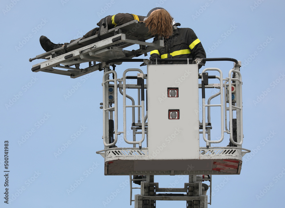 Ladder Trucks In Action