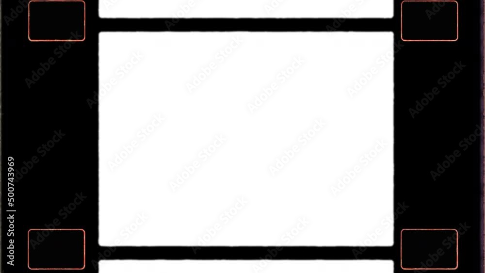 16mm Film Frame for Retro Vintage Effects with Digital Video. Empty ...