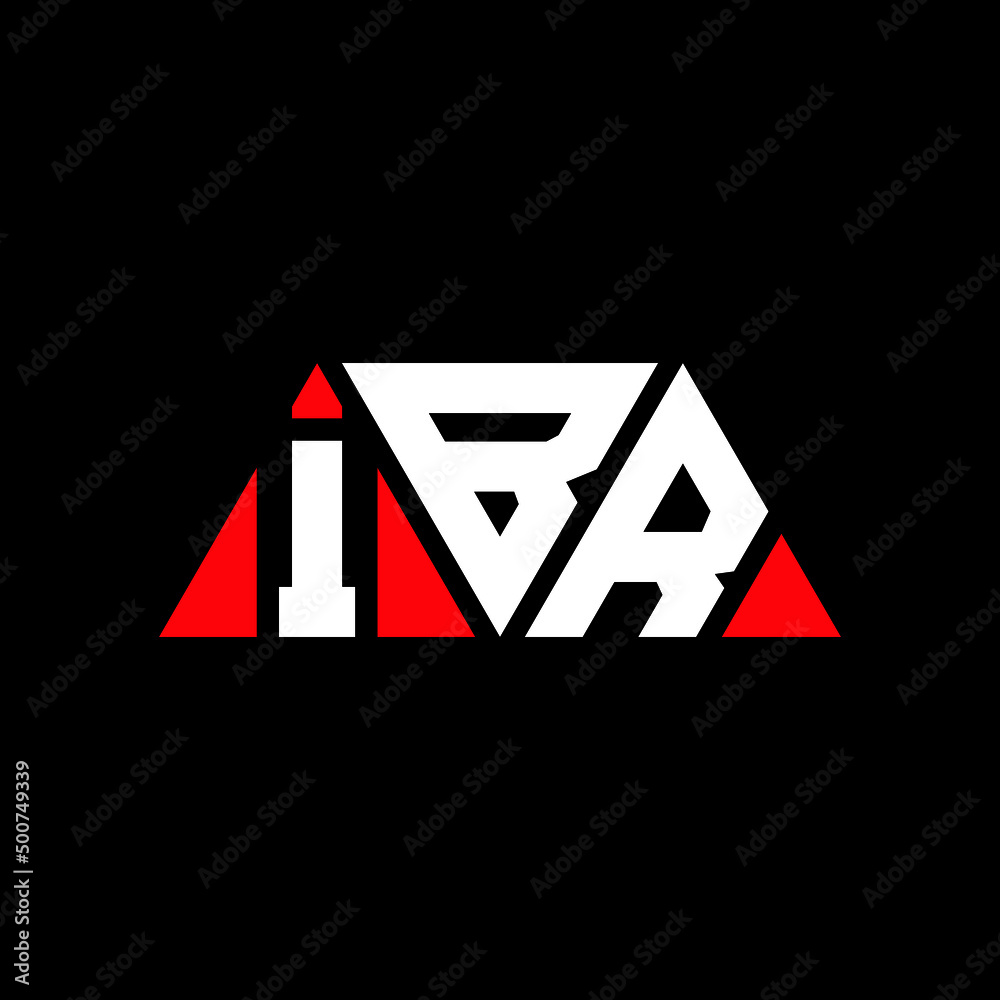 IBR triangle letter logo design with triangle shape. IBR triangle logo ...