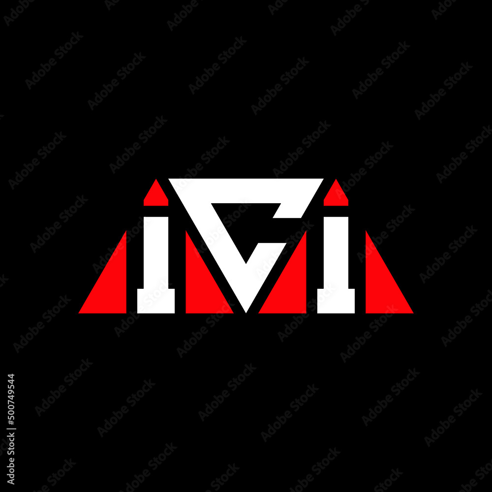 ICI triangle letter logo design with triangle shape. ICI triangle logo ...