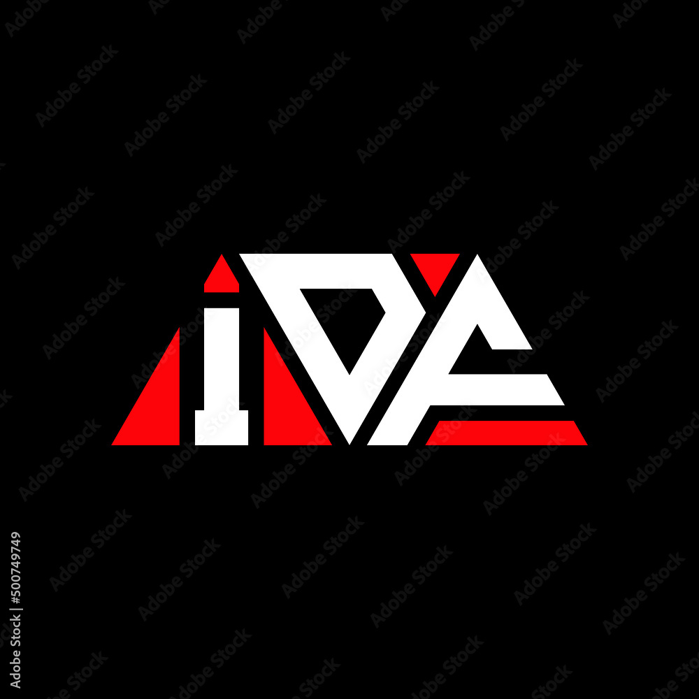IDF triangle letter logo design with triangle shape. IDF triangle logo ...