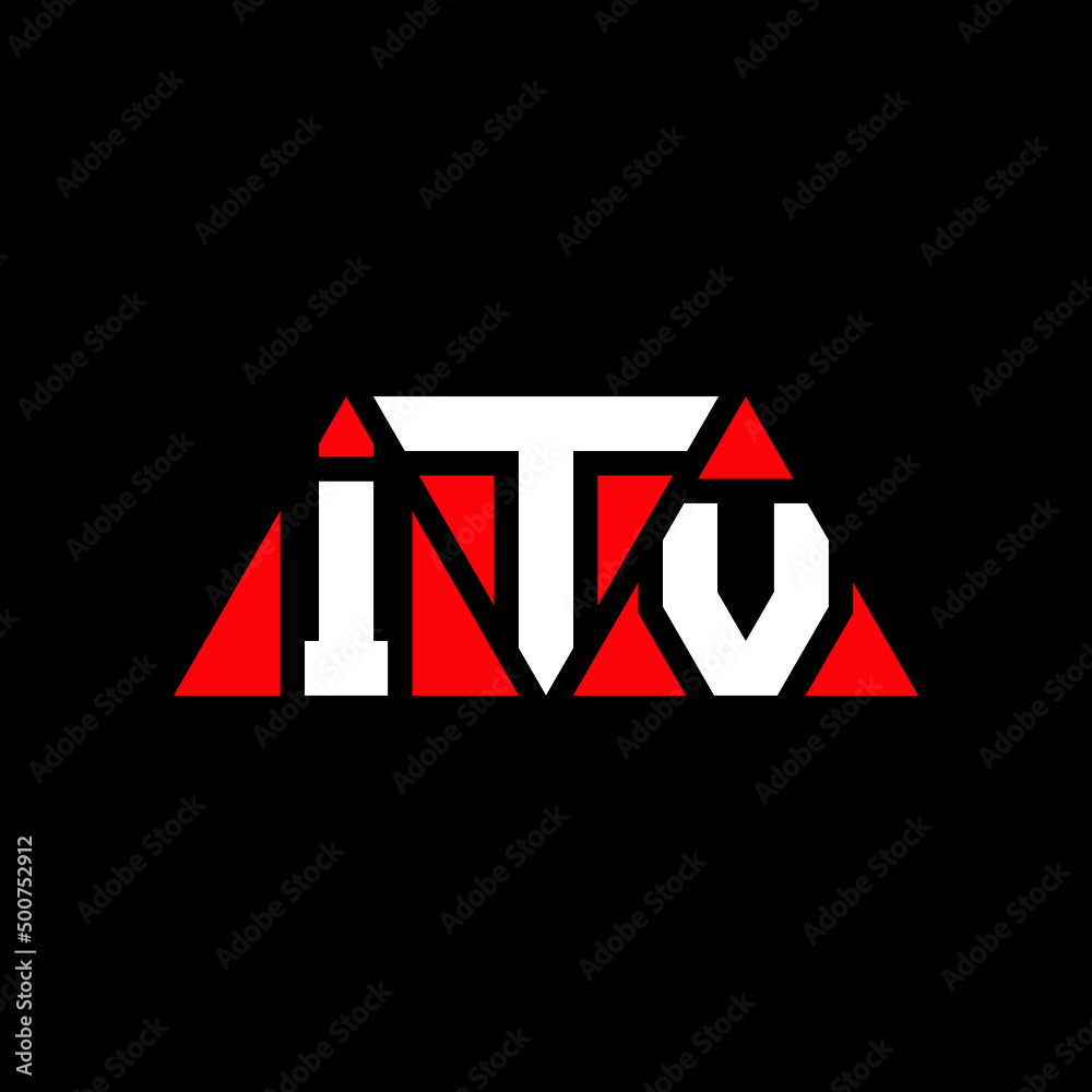 ITV triangle letter logo design with triangle shape. ITV triangle logo ...