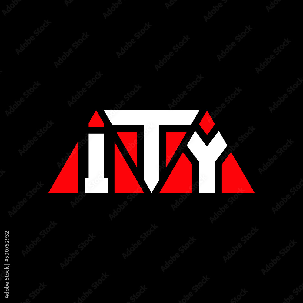 ITY triangle letter logo design with triangle shape. ITY triangle logo ...
