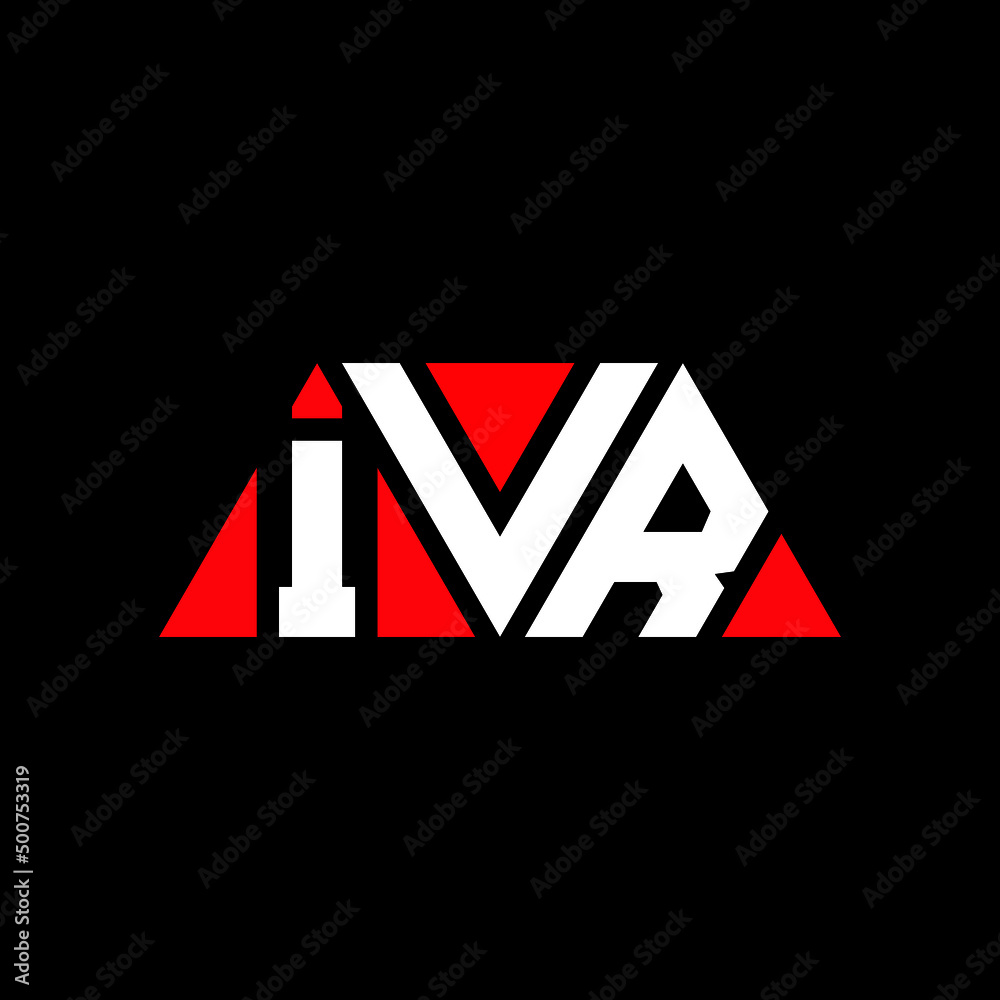 IVR triangle letter logo design with triangle shape. IVR triangle logo ...
