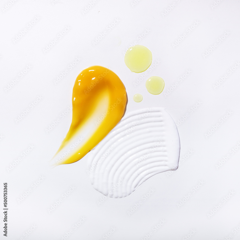 Texture swatches. Creamy drop skincare cream product lotion thick fresh ...