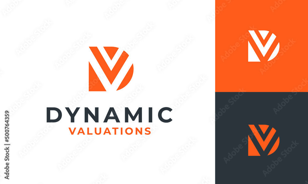 DV letter logo Design real estate logo Stock Vector | Adobe Stock