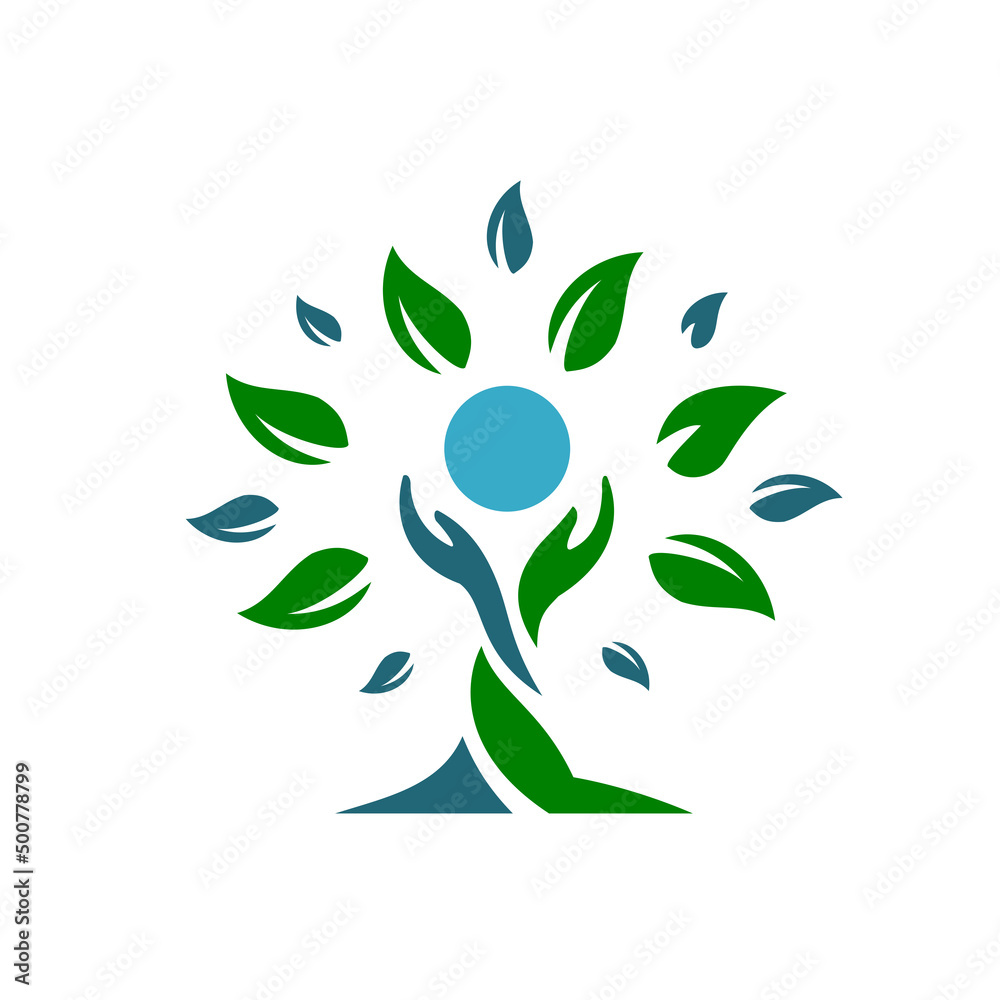 Holistic health logo design vector image Stock Vector | Adobe Stock