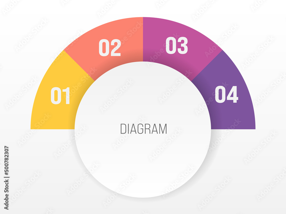 4 steps process modern infographic diagram Stock Vector | Adobe Stock