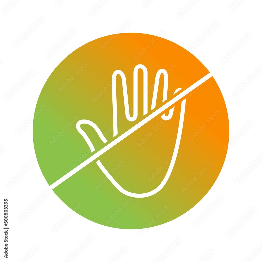 Unique No Entry Sign Vector Glyph Icon Stock Vector | Adobe Stock