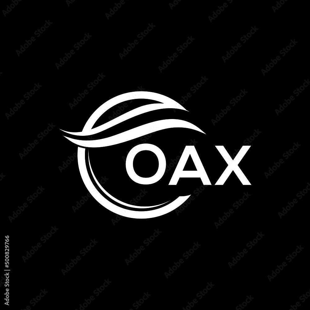 OAX letter logo design on black background. OAX creative initials ...