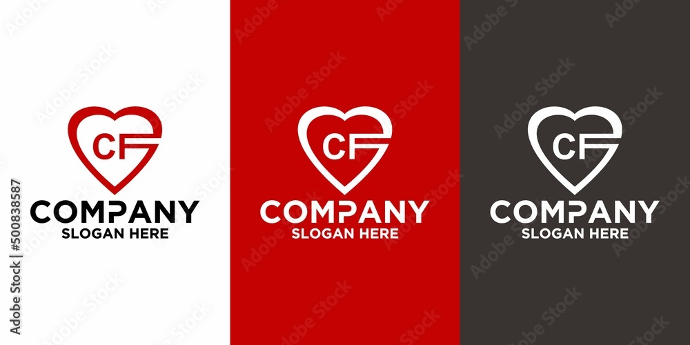 Initial letter C F logo vector design template Stock Vector | Adobe Stock