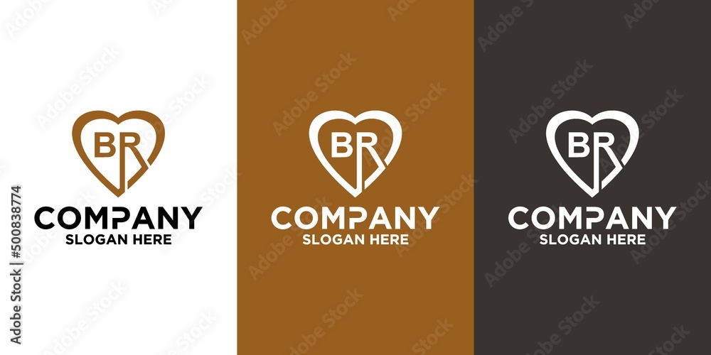 Initial letter B R logo vector design template Stock Vector | Adobe Stock