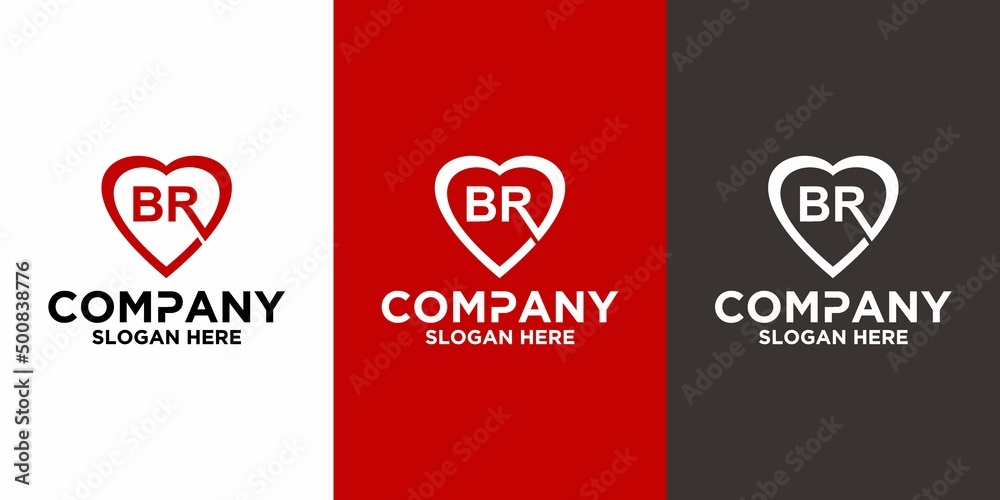 Initial letter B R logo vector design template Stock Vector | Adobe Stock