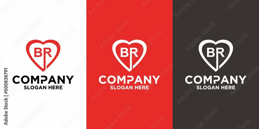 Initial letter B R logo vector design template Stock Vector | Adobe Stock