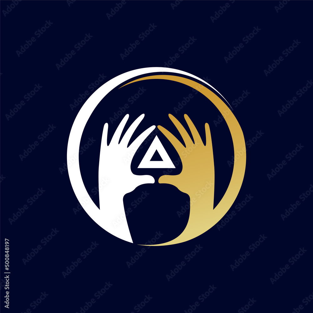 masonic logo with hand concept Stock Vector | Adobe Stock