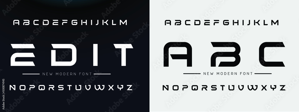 EDIT Sports minimal tech font letter set. Luxury vector typeface for ...