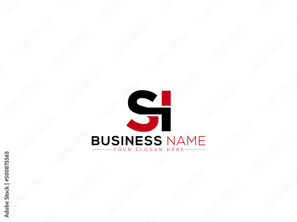 Simple SI Logo Image, Letter Si is Logo Icon Vector For all kind of use ...