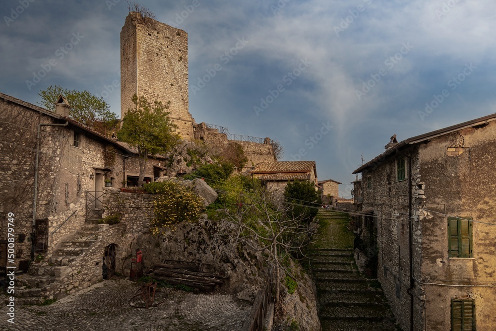 Borgo medievale - Olevano Romano - Roma - Lazio ภาพถ่ายสต็อก | Adobe Stock
