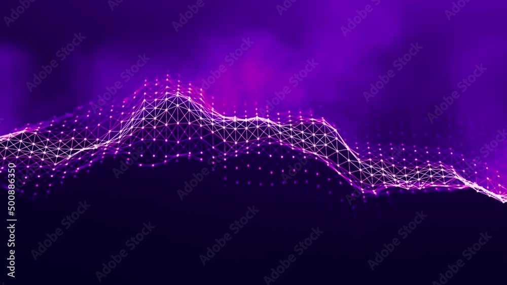 Wave abstract purple wave animation. Seamless loop 4k. Purple ...