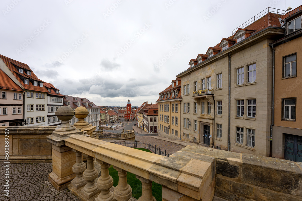 Gotha, City in the Free State of Thuringia - central market with ...