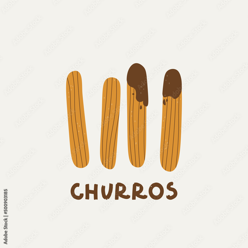 Logo for churreria. Churros and chocolate. Spanish traditional pastries ...