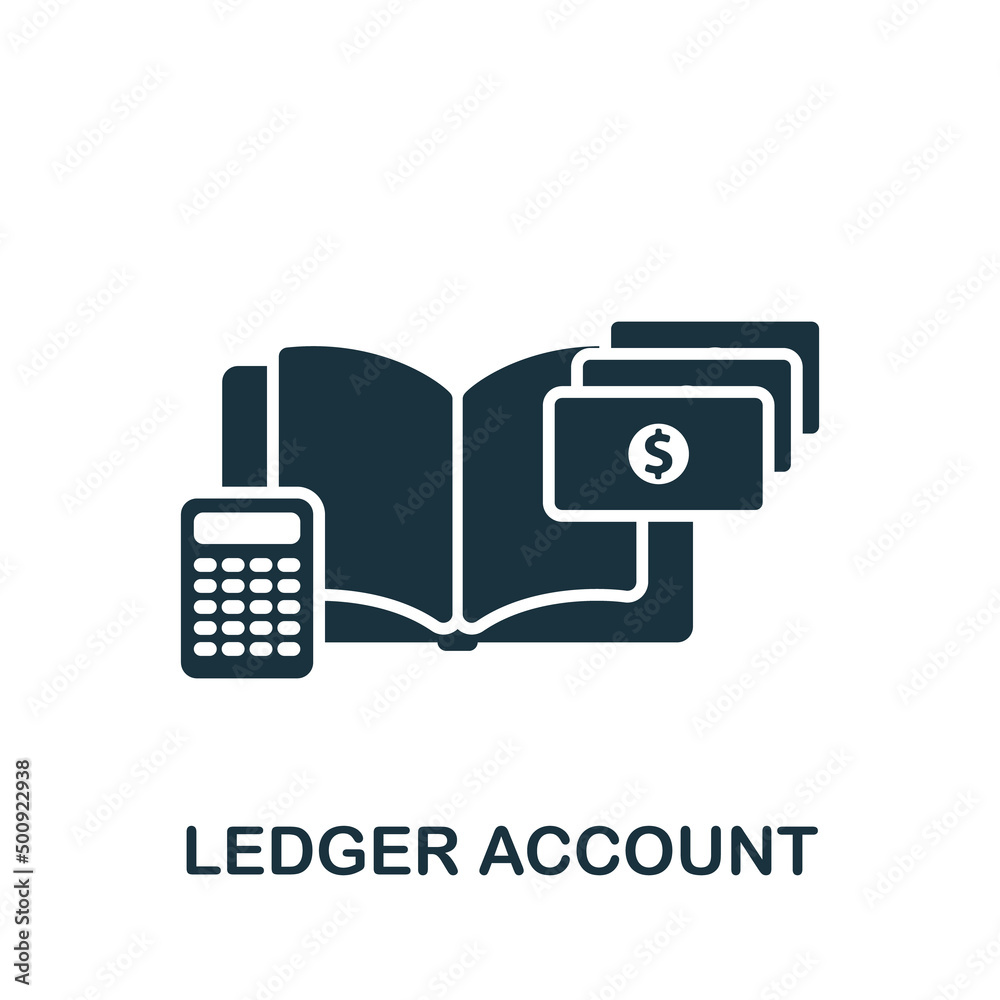 Ledger Account icon. Monochrome simple Accounting icon for templates ...