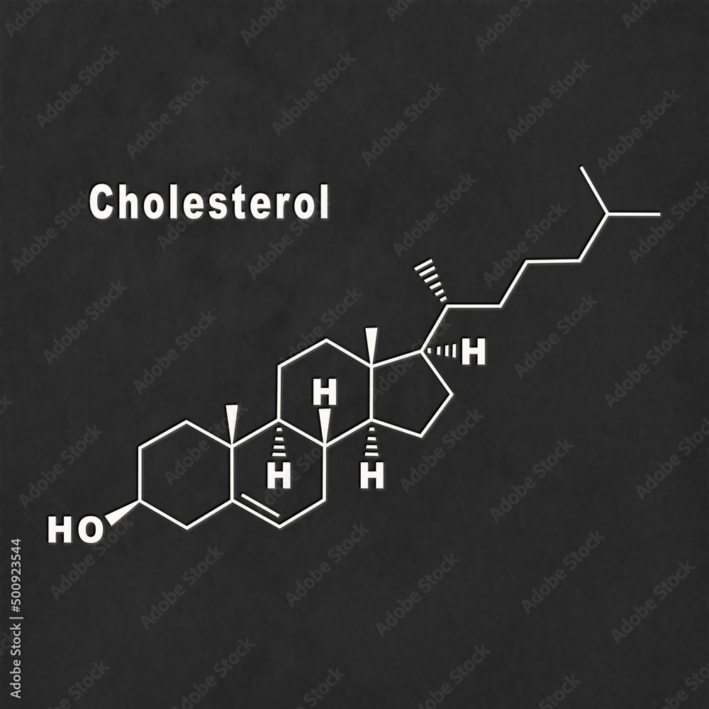 Cholesterol Hormone Structural chemical formula Stock Photo | Adobe Stock