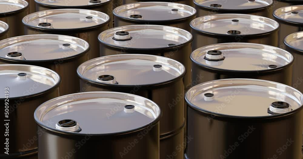 crude oil or chemical barrels Stock Video | Adobe Stock