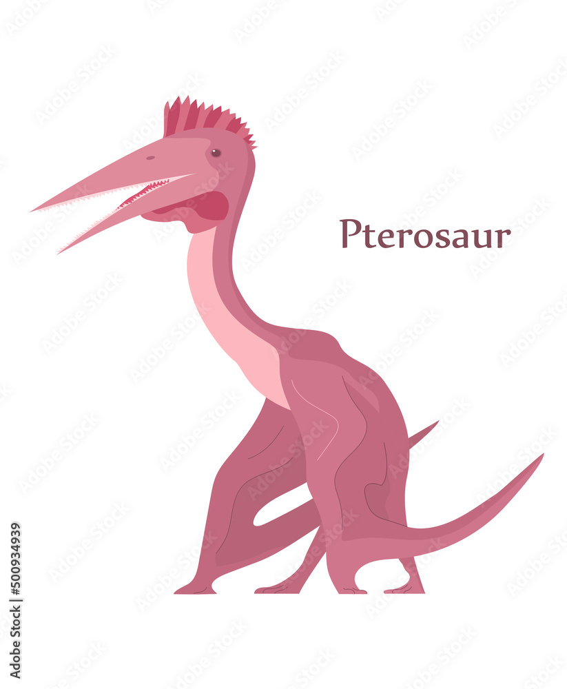 Ancient flying big pangolin pterosaur. Predatory dinosaur of the ...