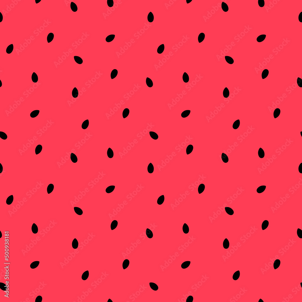 seamless watermelon seeds pattern and background vector illustration ...
