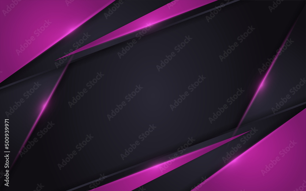 Abstract dark purple background with dynamic shape and lines. Stock ...
