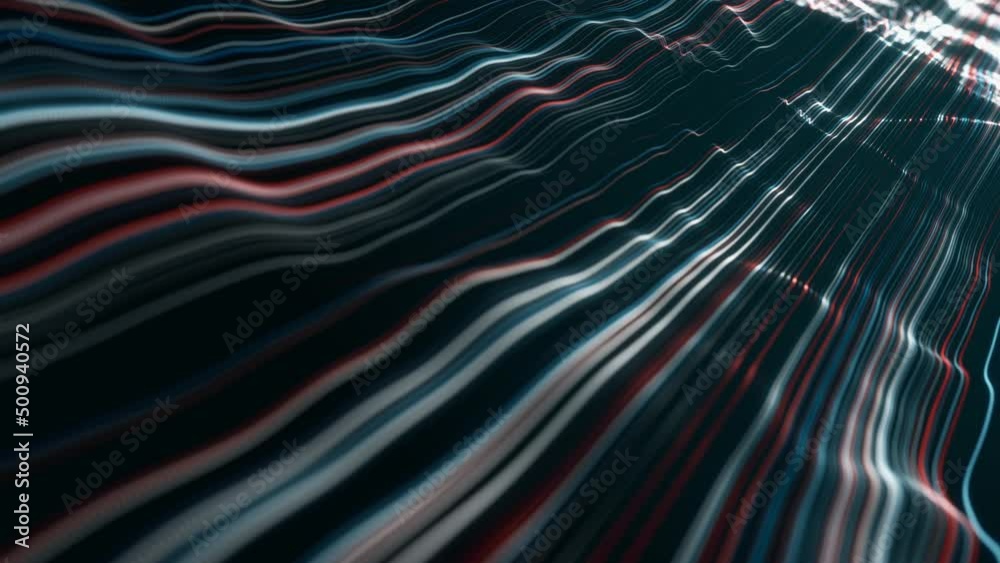 Abstract Flowing Particle Lines Data Concept Background Loop/ 4k ...